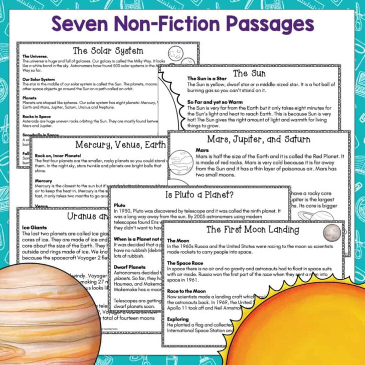 The Solar System Reading Comprehension Passages And Activities Year 3 ...