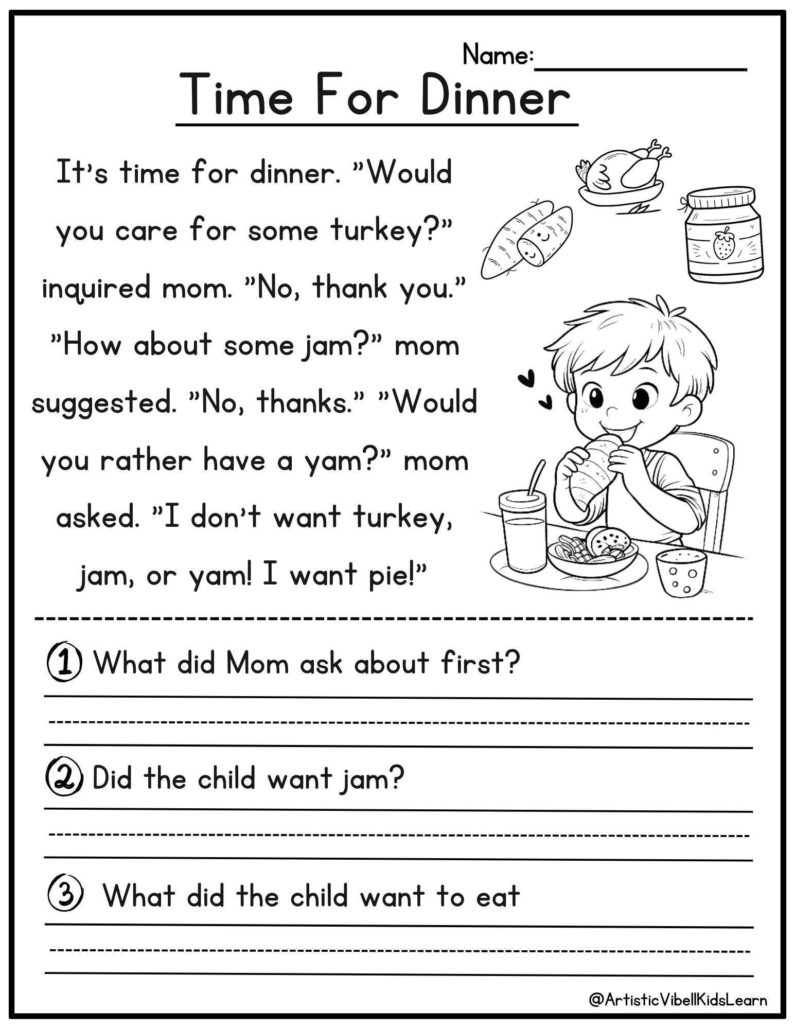 1st Reading Comprehension Worksheets Reading Comprehension Worksheets
